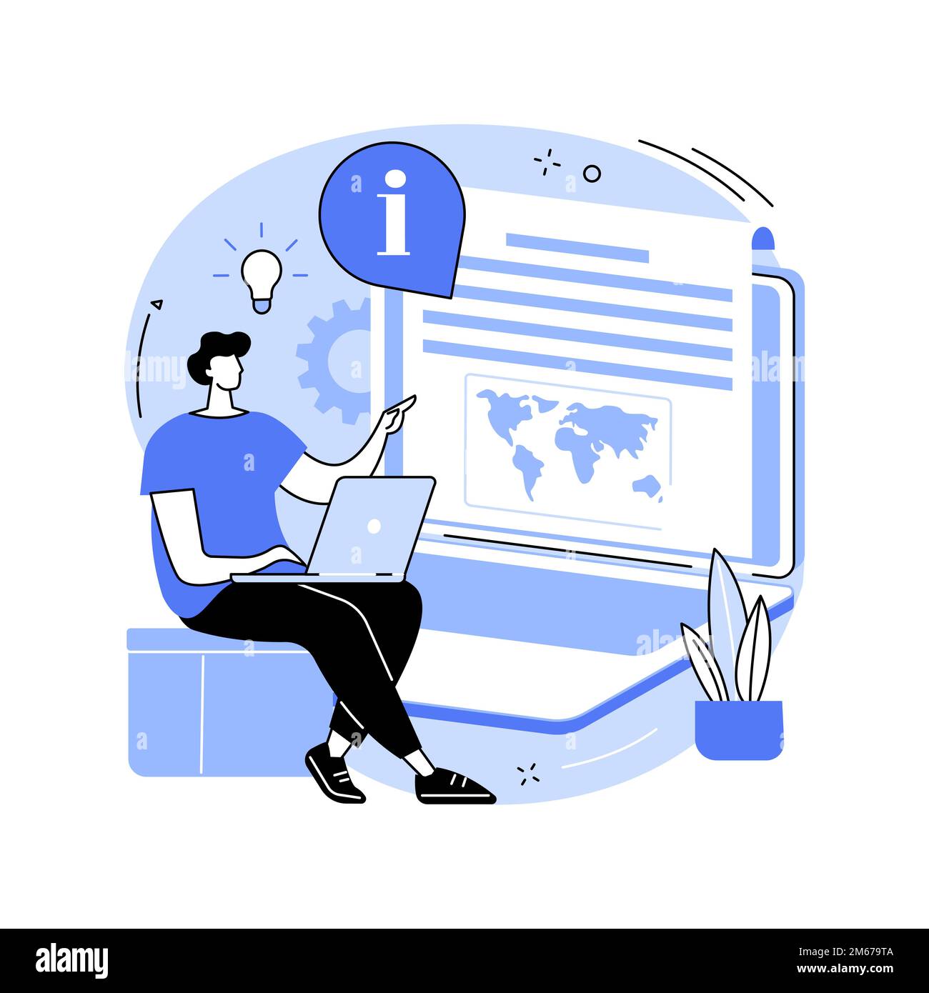 White paper abstract concept vector illustration. ICO investment ...