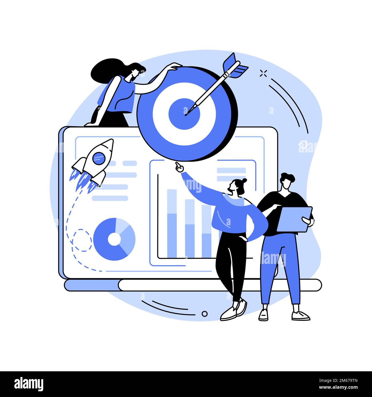 Data initiative abstract concept vector illustration. Open platform ...