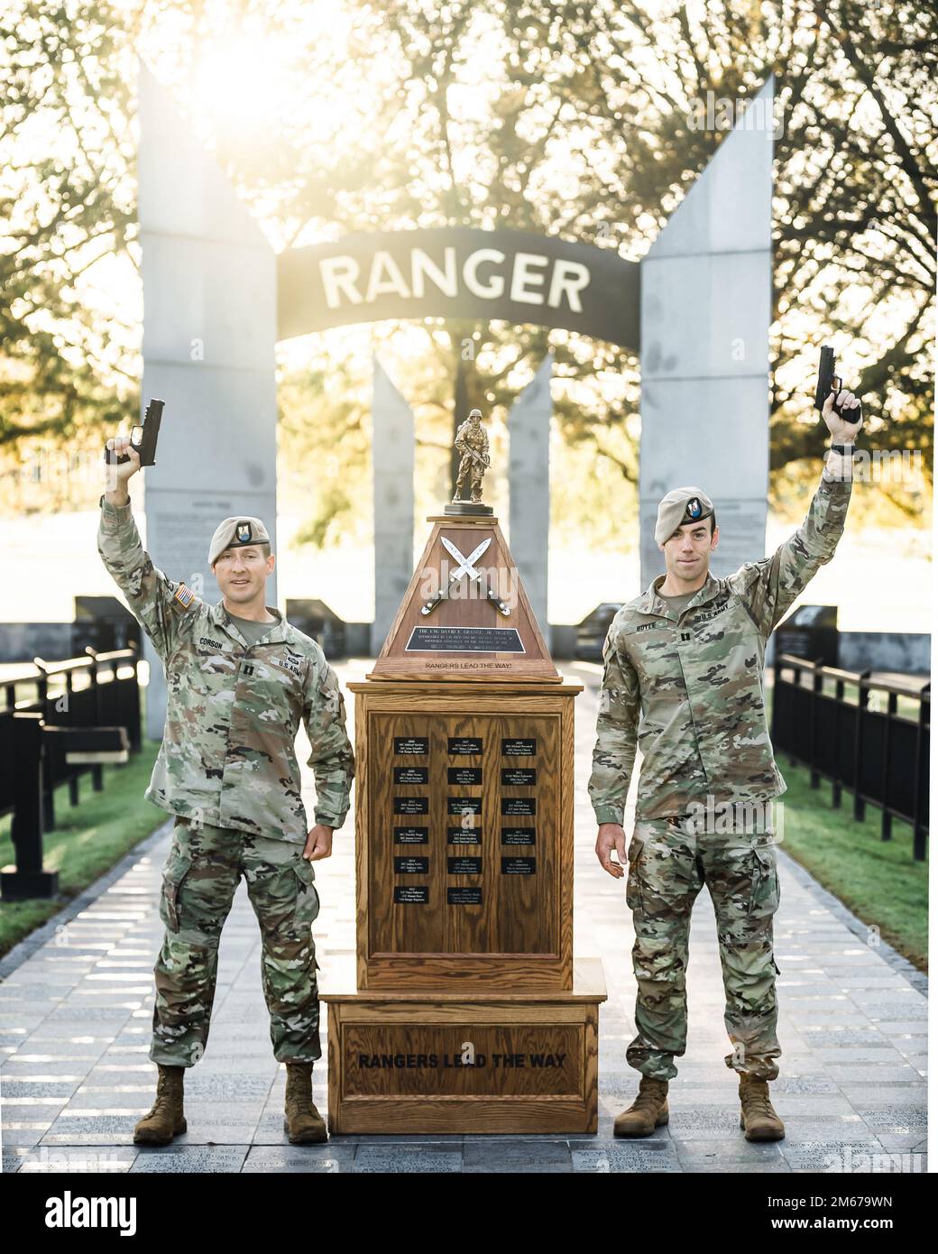 CPT Tymothy Boyle and CPT Joshua Corson of the 75th Ranger Regiment ...