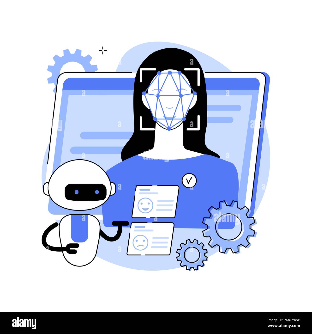 Affective Computing Abstract Concept Vector Illustration Recognize User Emotional State Human