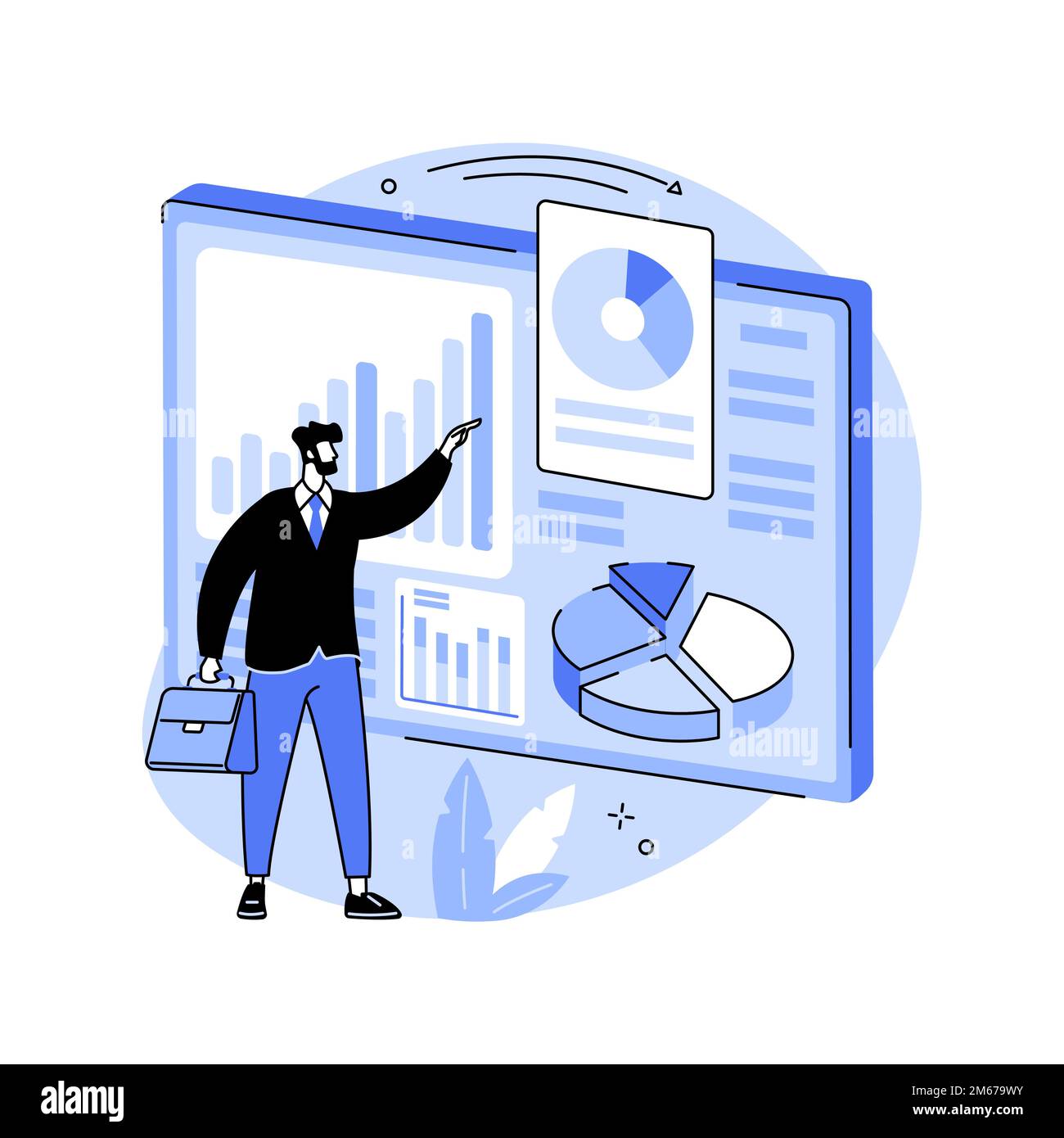 Business information system abstract concept vector illustration. IT ...