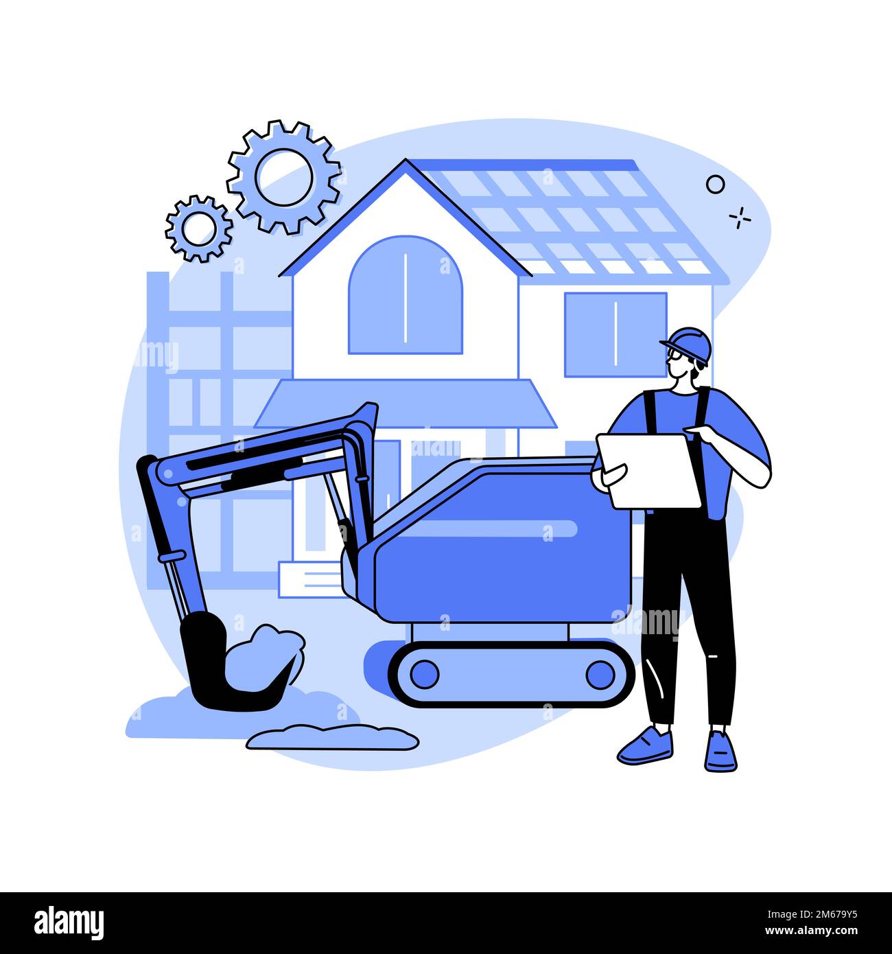 Automated construction equipment abstract concept vector illustration ... Automated construction equipment abstract concept vector illustration ...