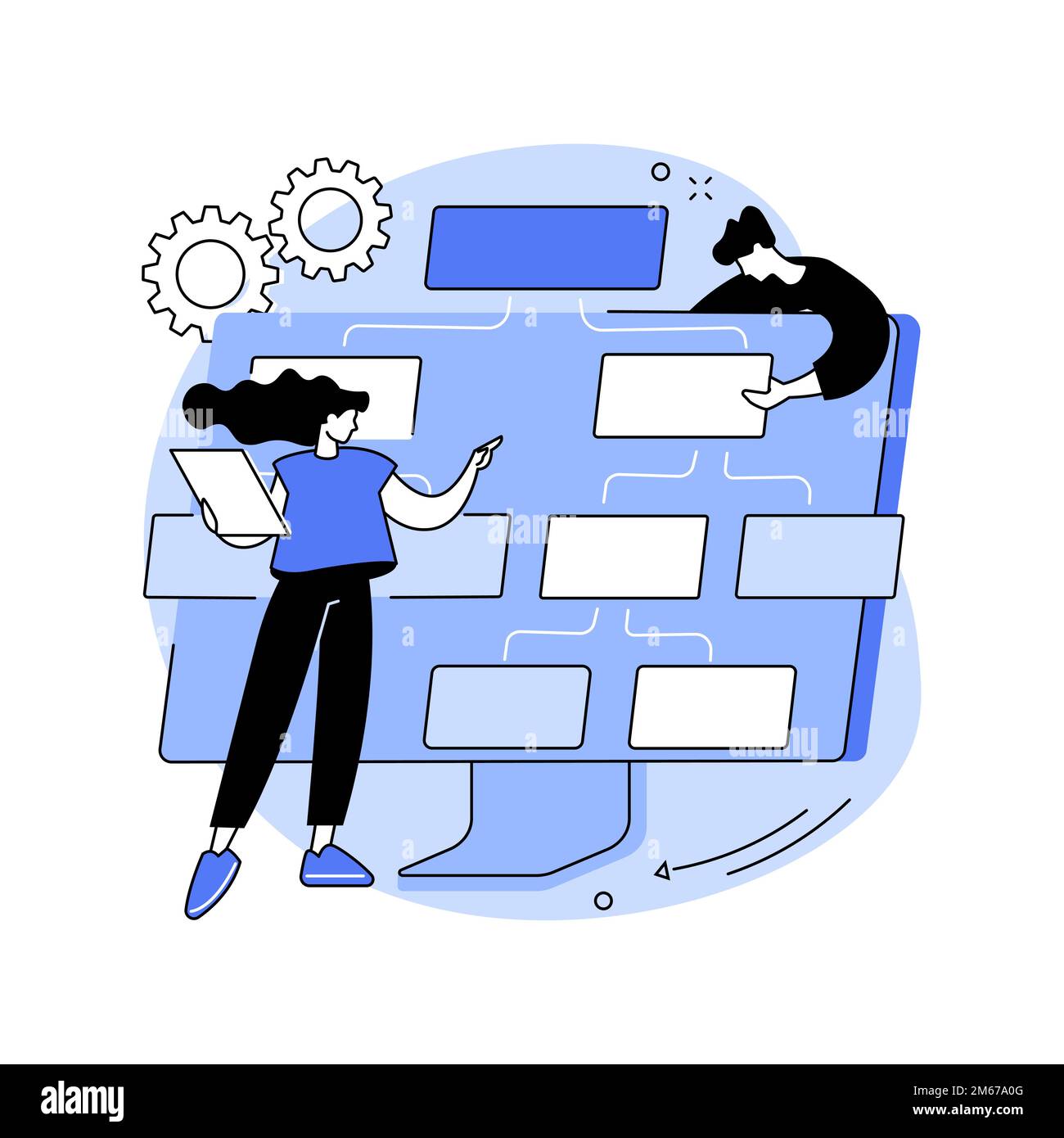 Information architecture abstract concept vector illustration. Information system engineering ...