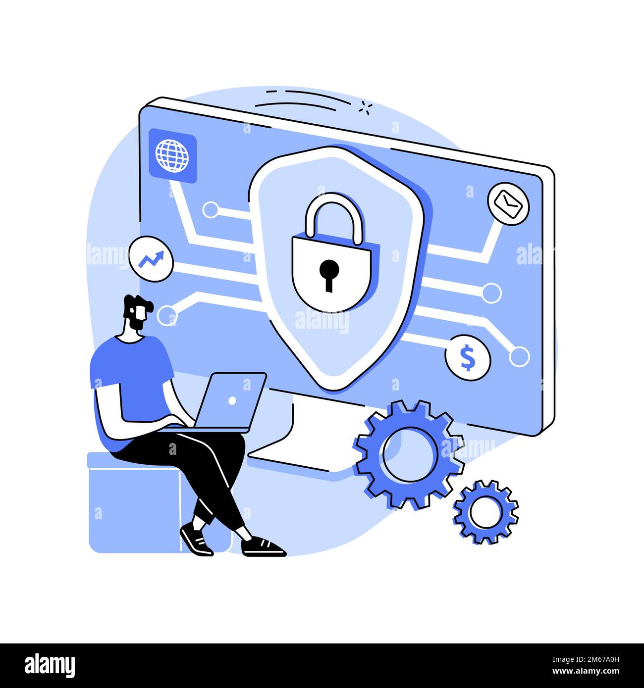 Privacy engineering abstract concept vector illustration. Security ...