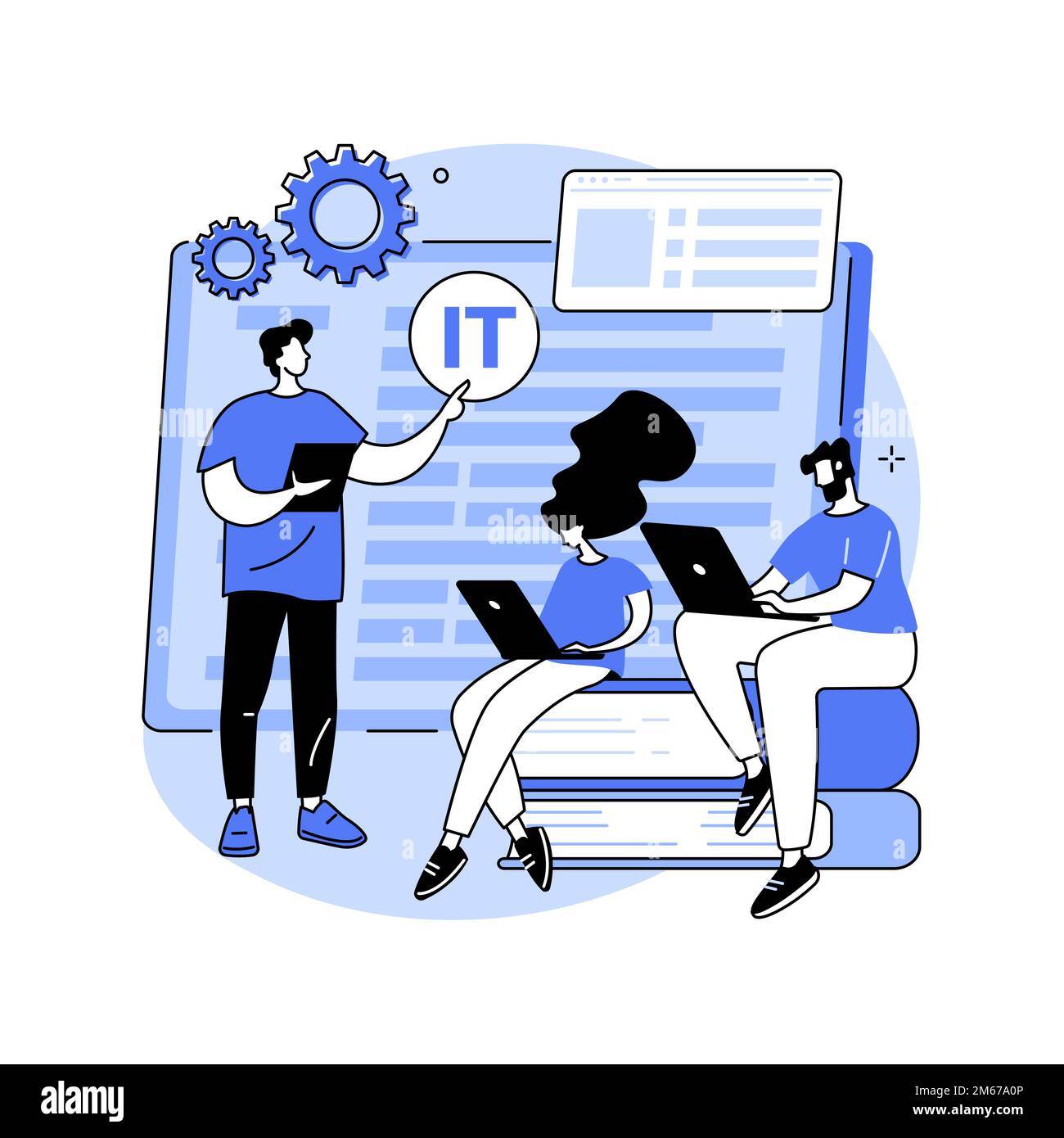 Information technology courses abstract concept vector illustration. IT ...