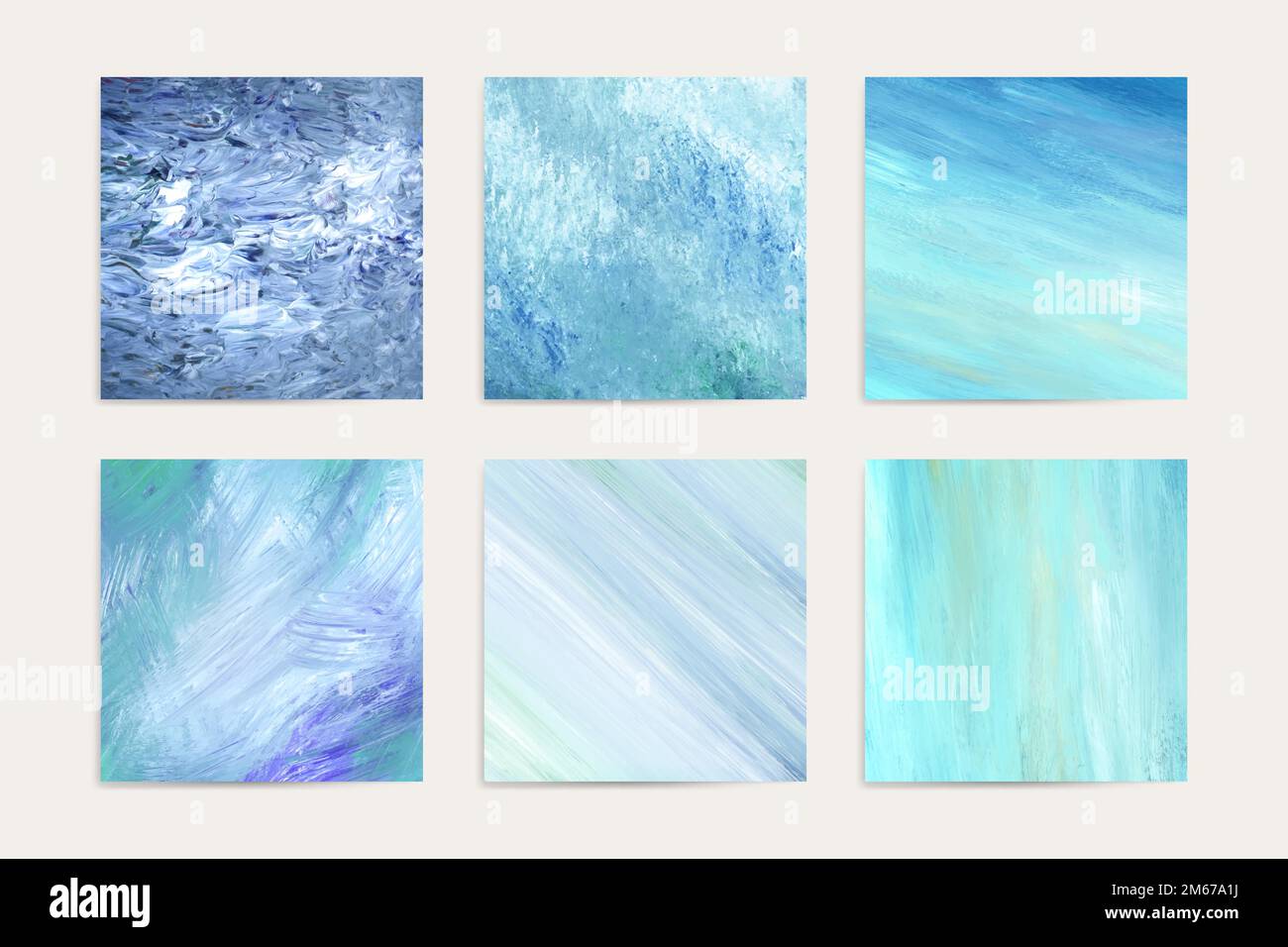 Teal acrylic brush stroke textured background vectors set Stock Vector Image & Art - Alamy