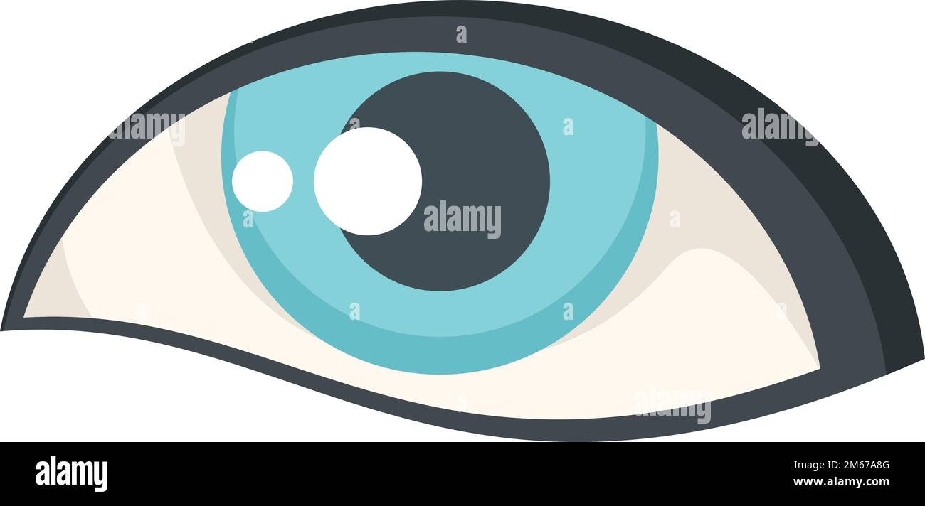 Eye see icon flat vector. Look vision. Human lens isolated Stock Vector ...