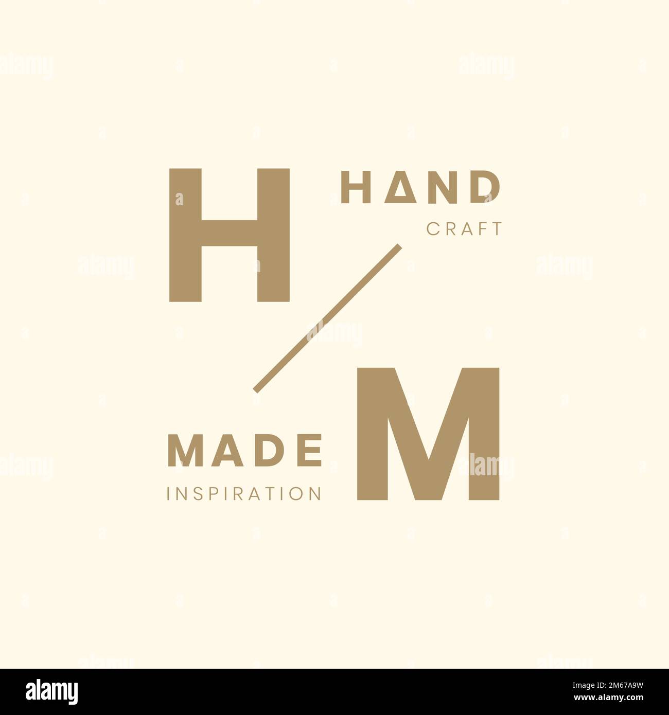 Handmade crafts logo badge vector Stock Vector Image & Art - Alamy