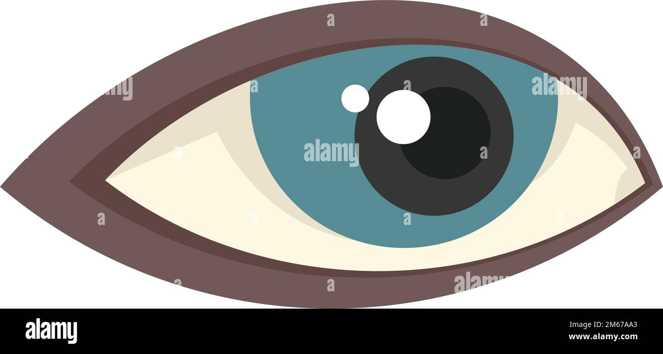 Optical eye icon flat vector. Circle light. Look view isolated Stock ...