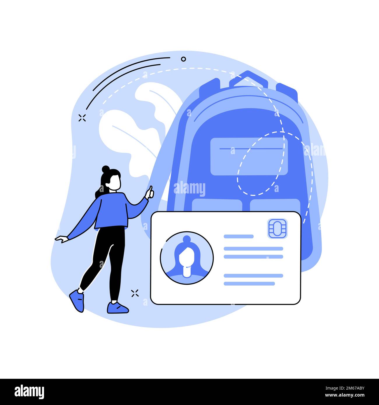 Smartcards for schools abstract concept vector illustration. Student profile, school attendance ...