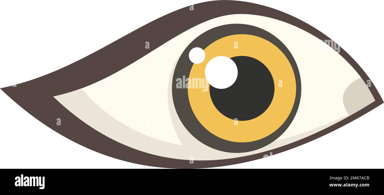 Eye light icon flat vector. View look. Vision shape isolated Stock ...