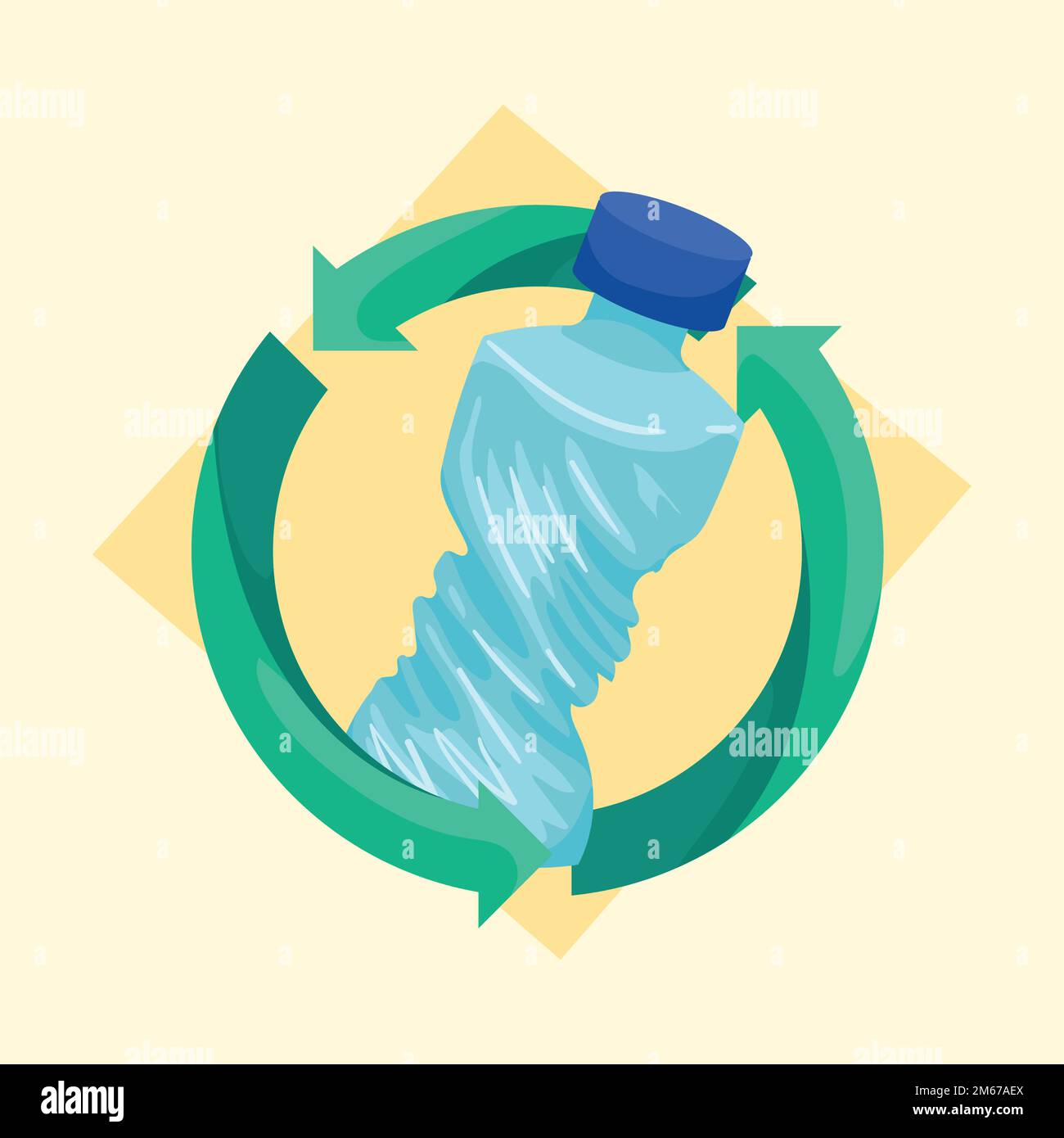 water bottle with recycle arrow Stock Vector Image & Art - Alamy