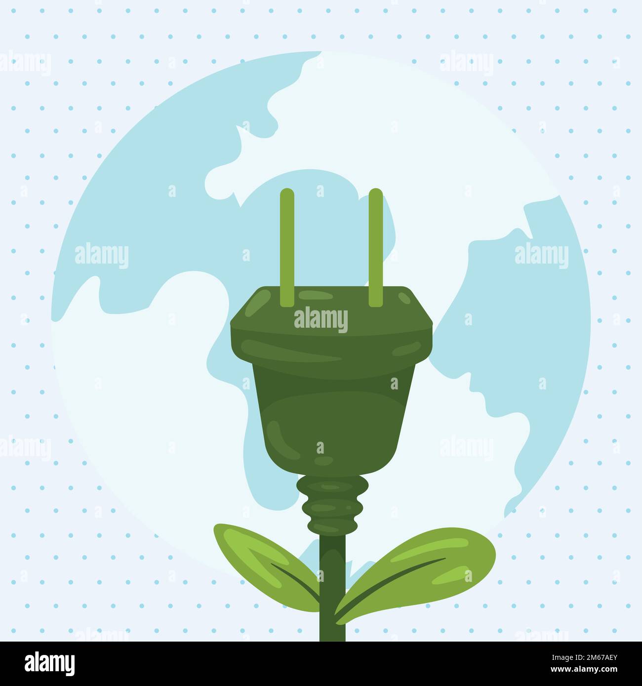 eco energy plug with earth Stock Vector Image & Art - Alamy