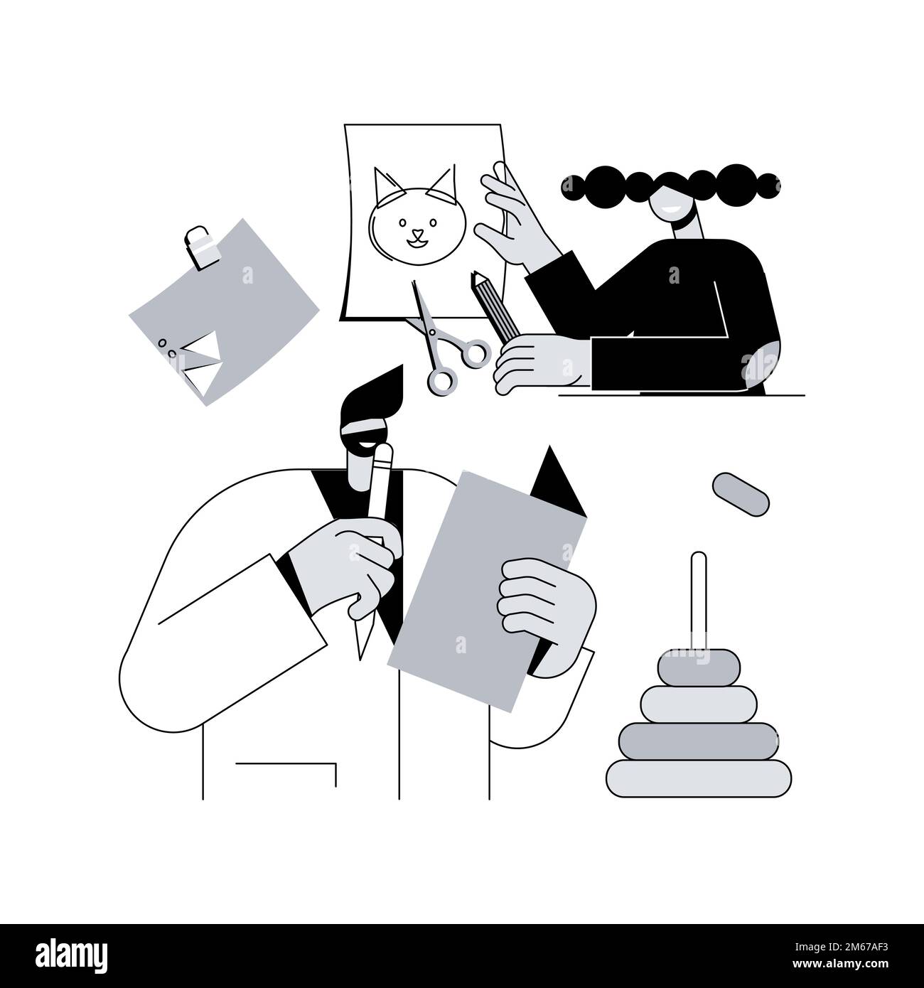 Developmental Screening abstract concept vector illustration. Child ...