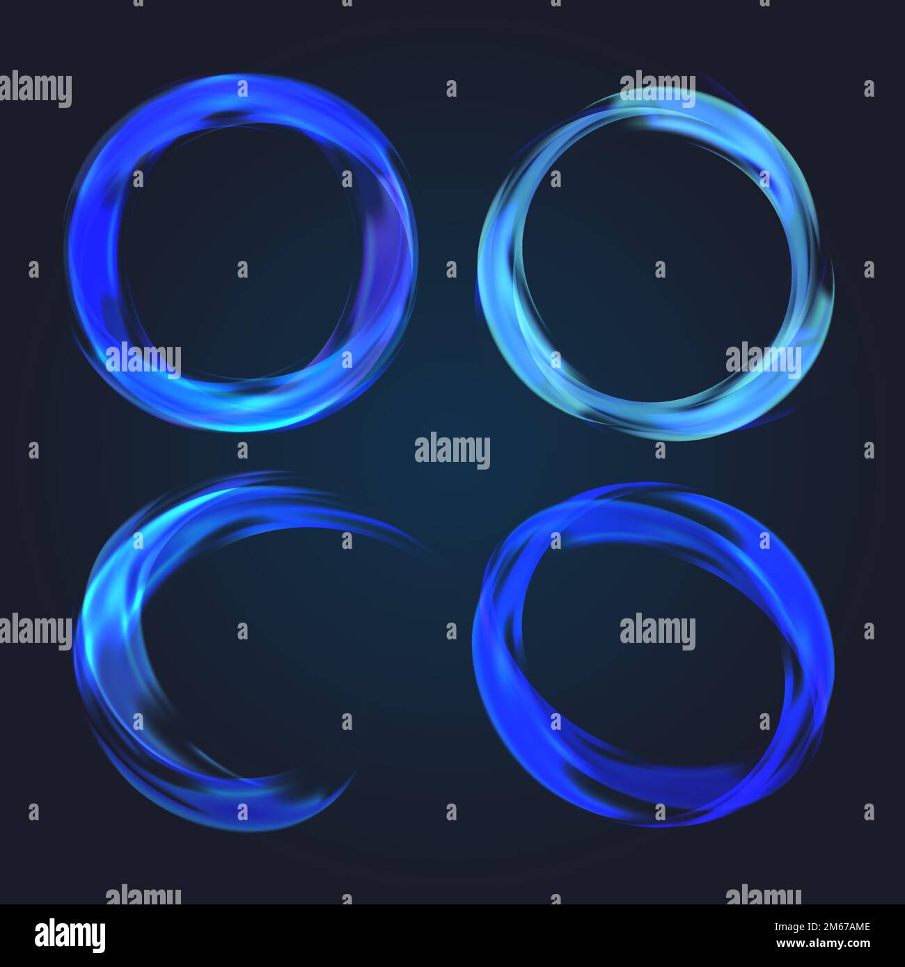 Blue abstract circle banners vector set Stock Vector Image & Art - Alamy