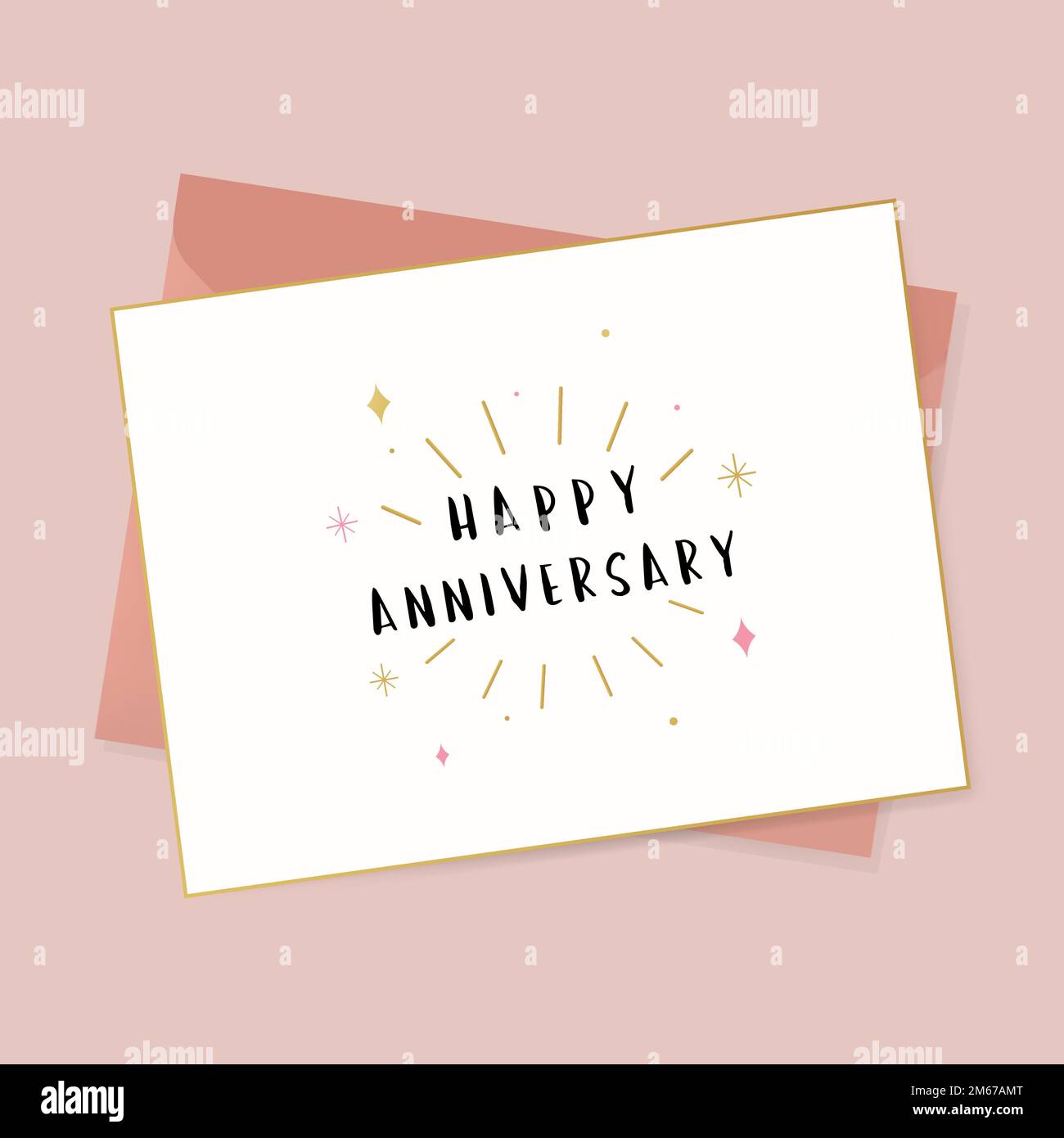 Happy anniversary typography card vector Stock Vector Image & Art - Alamy