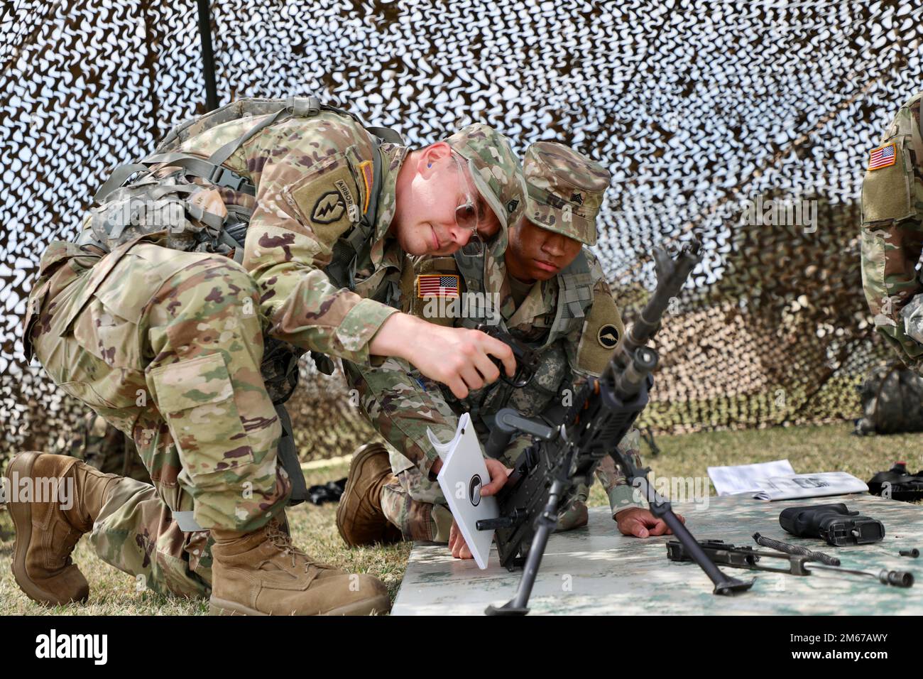 A U.S. Army Japan soldier runs through the operation and maintenance of ...