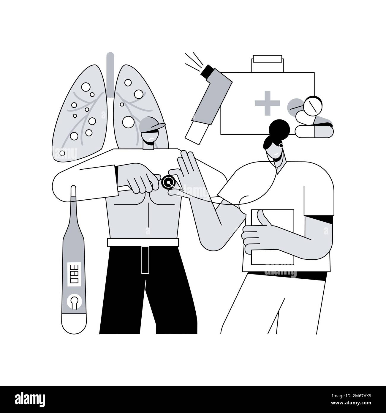 Chronic obstructive pulmonary disease abstract concept vector ...