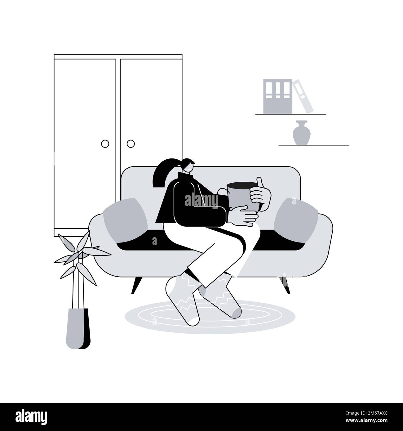 Simple living abstract concept vector illustration. Minimalist living ...