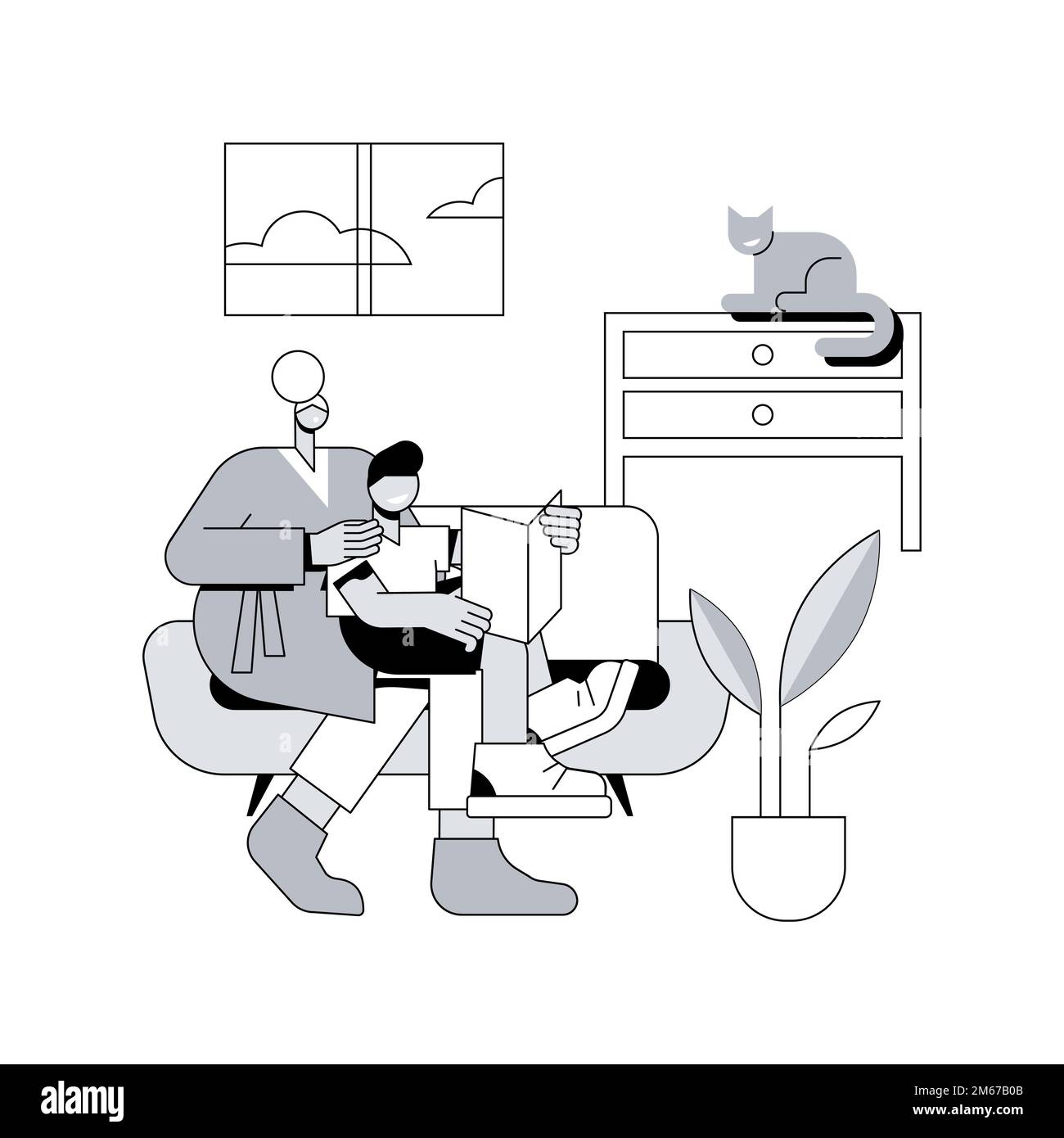 Minimalist lifestyle abstract concept vector illustration. Minimalist ...