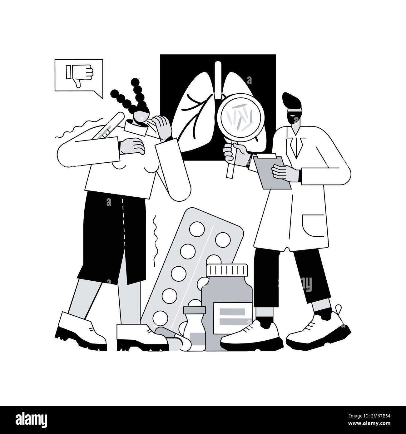 Tuberculosis abstract concept vector illustration. World tuberculosis ...