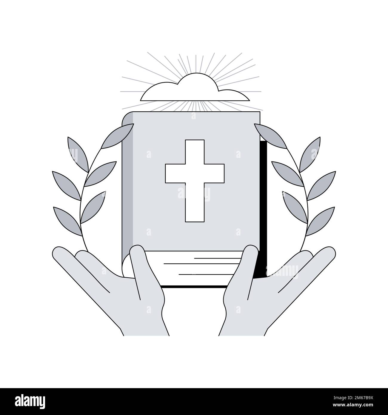 Holy bible abstract concept vector illustration. Bible translation ...