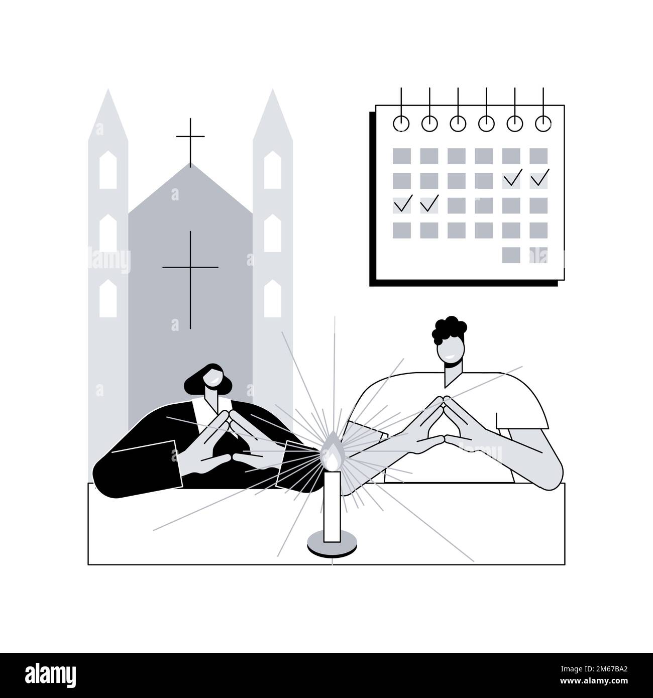 Christian event abstract concept vector illustration. Christian holy ...