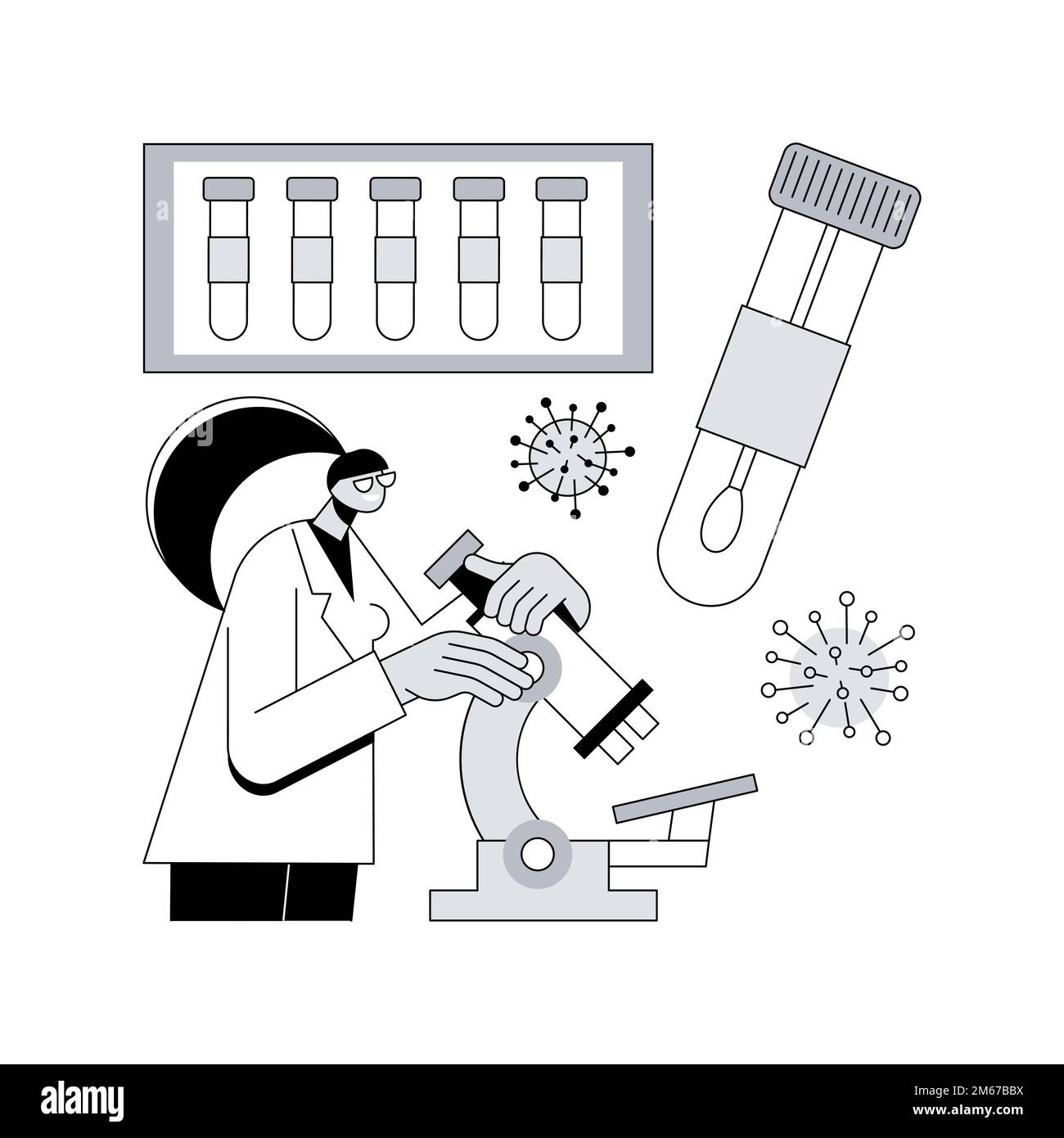 Coronavirus test kit abstract concept vector illustration. Novel ...