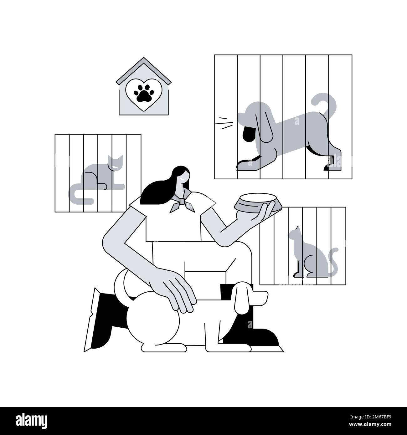 Pet adoption process Stock Vector Images - Alamy