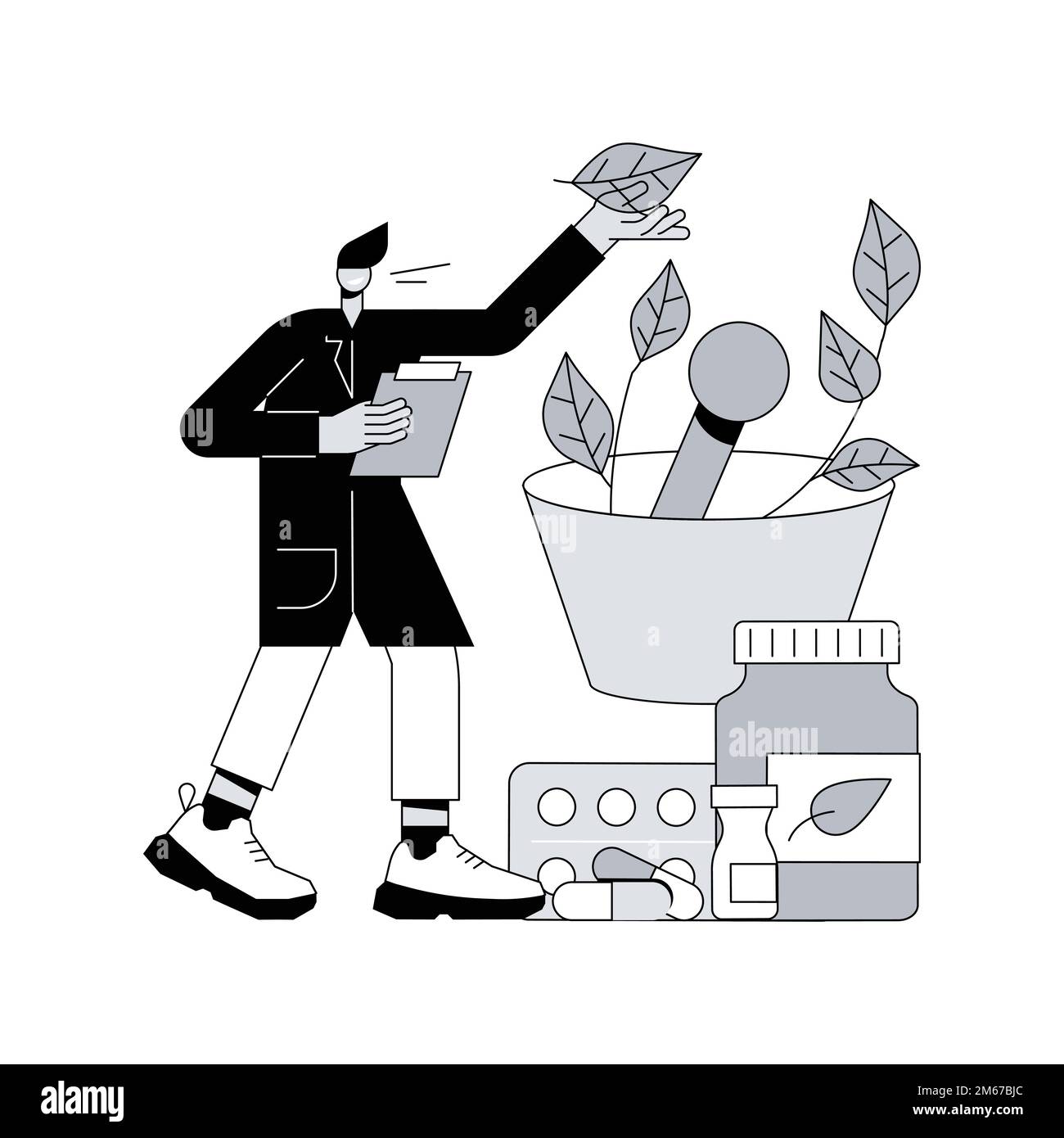 Homeopathy abstract concept vector illustration. Homeopathic medicine ...