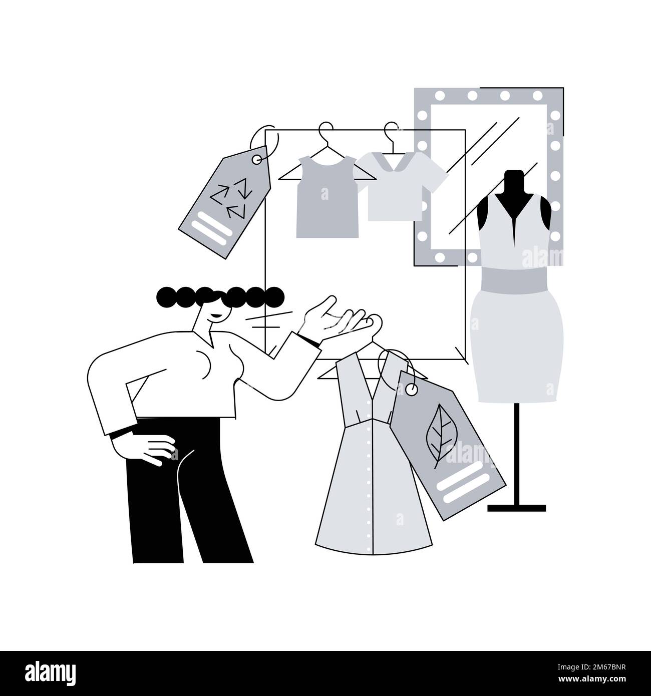 Sustainable fashion abstract concept vector illustration. Sustainable ...