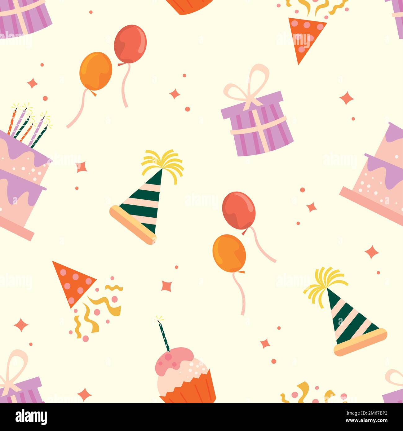 birthday party celebration pattern Stock Vector Image & Art - Alamy