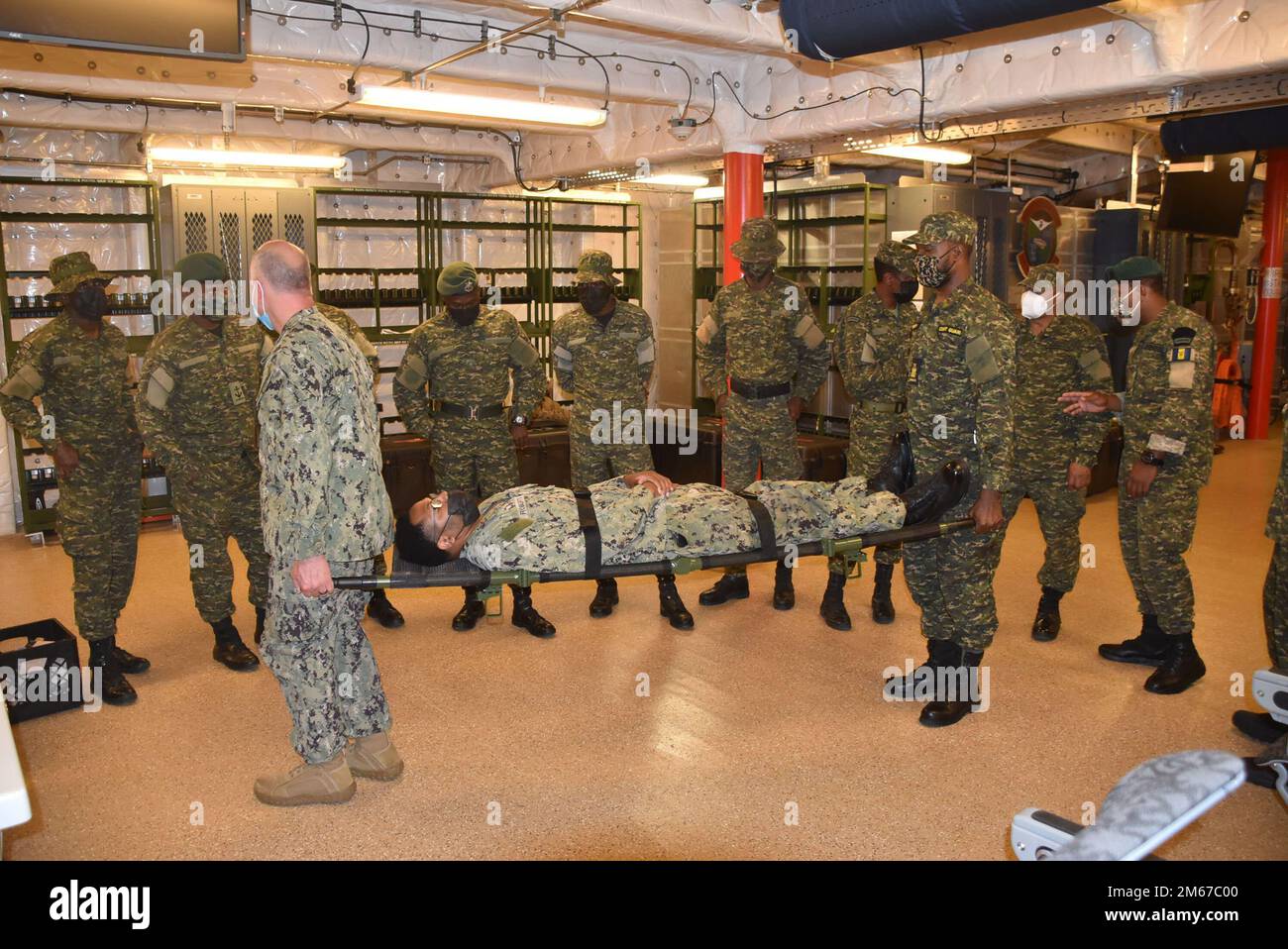 Barbados coast guard and defense force personnel hi-res stock ...