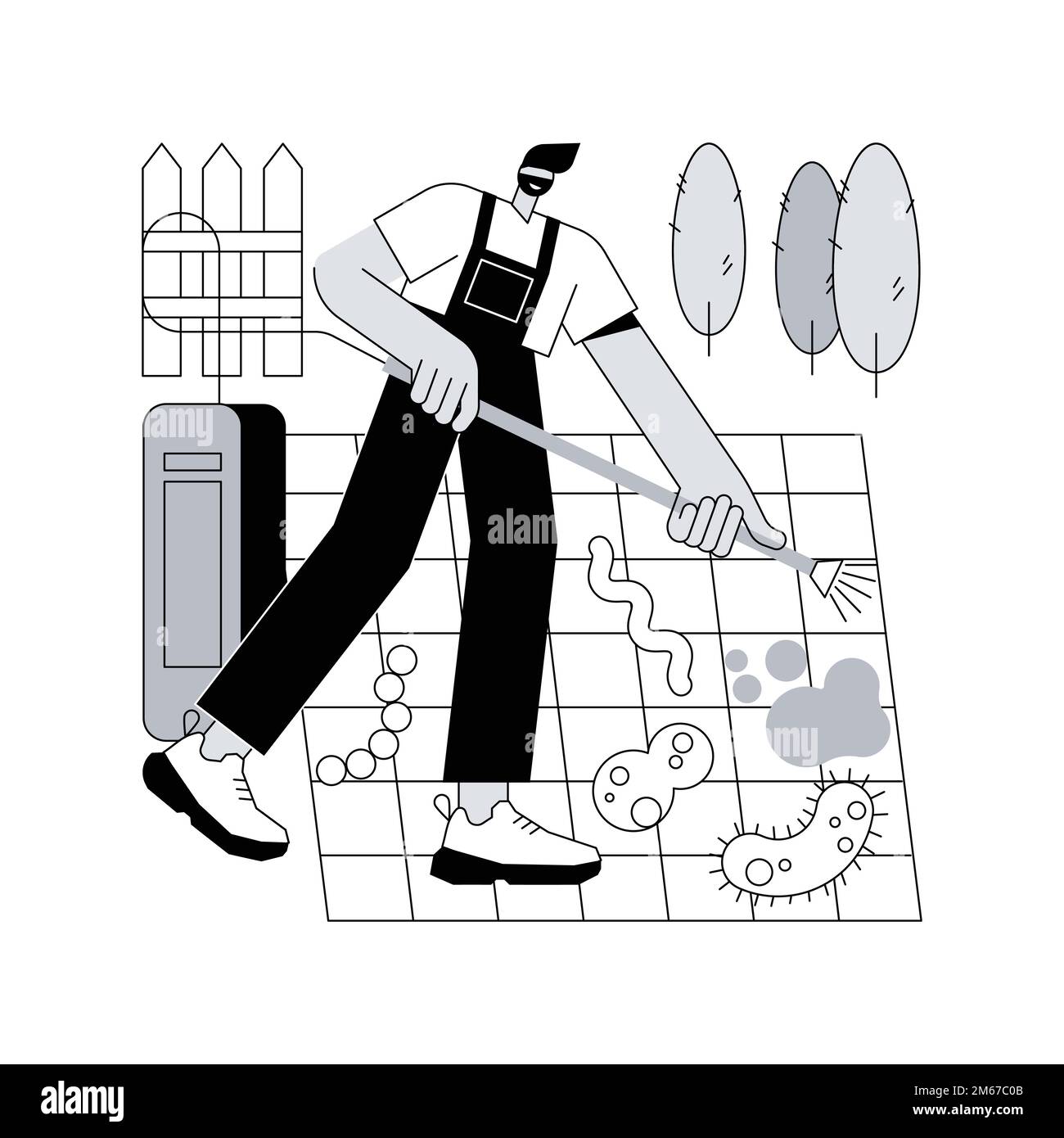 Power washing abstract concept vector illustration. Pressure washing ...