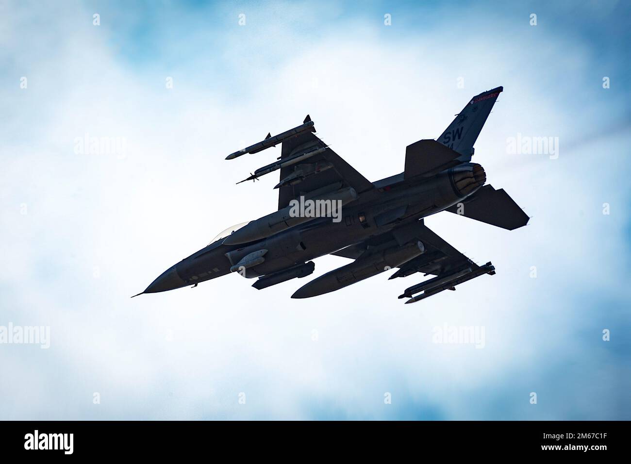 An F-16 Viper assigned to the 77th Fighter Squadron 'Gamblers' takes ...