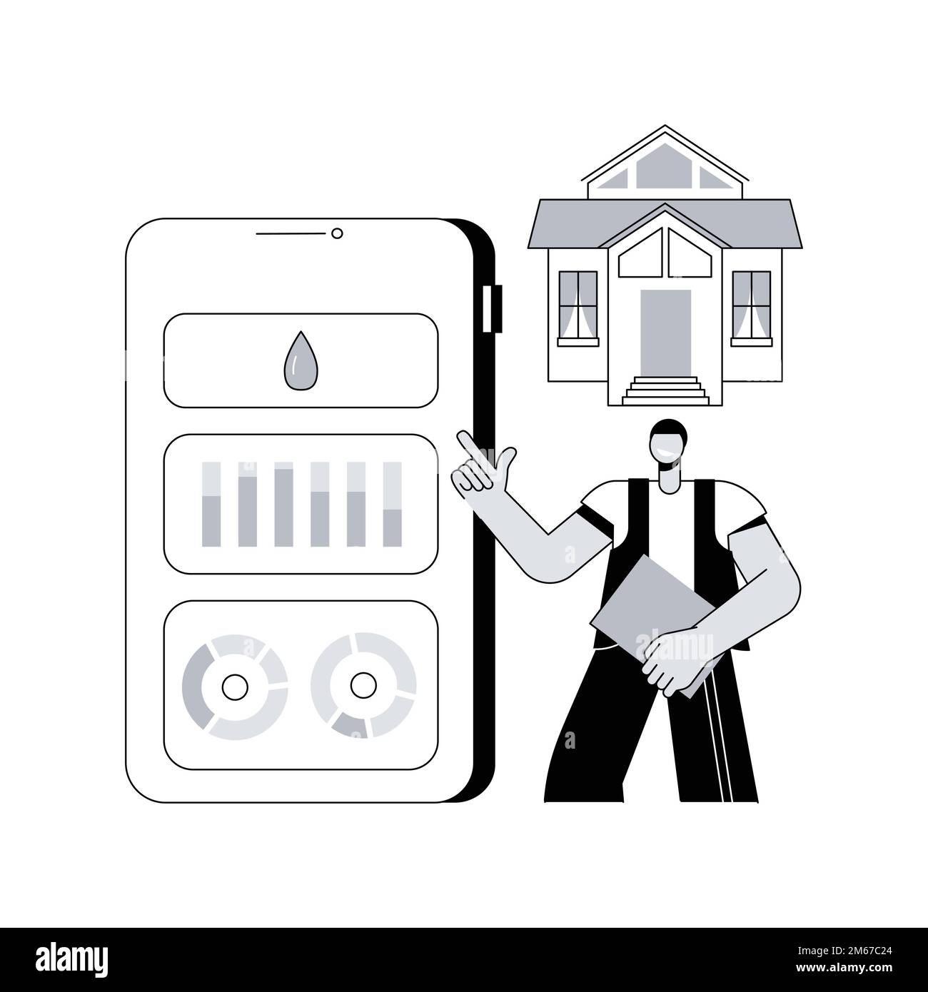 Water contamination detection system abstract concept vector ... Water contamination detection system abstract concept vector ...