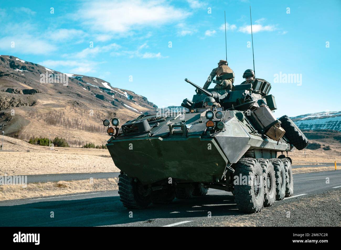 A U.S. Marine Corps Light Armored Vehicle, assigned to 22nd Marine ...