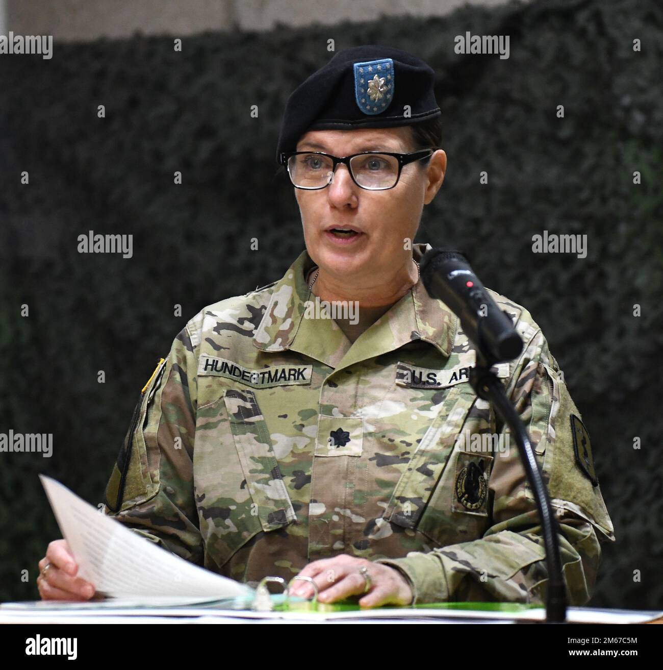 U.S. Army Lt. Col. Julie A. Hundertmark, commander, 512th Field ...