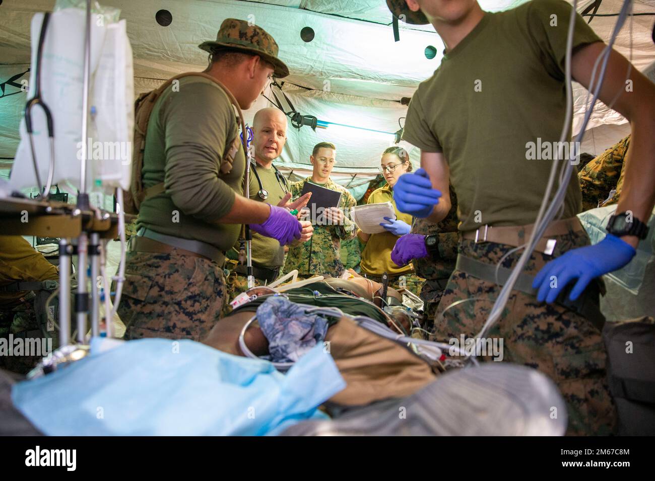 U.S. Sailors with 1st Medical Battalion, 1st Marine Logistics Group, I ...