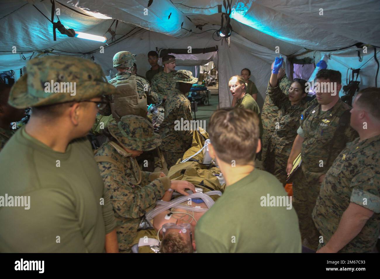 U.S. Sailors with 1st Medical Battalion, 1st Marine Logistics Group, I ...