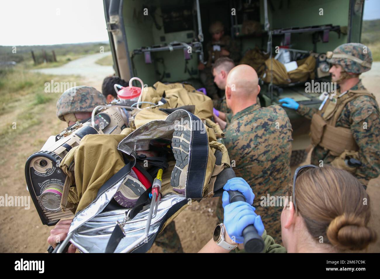 U.S. Sailors with 1st Medical Battalion, 1st Marine Logistics Group, I ...