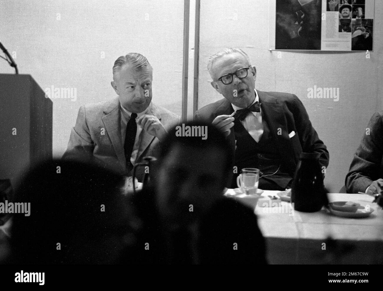 Allen Hurlburt and Gardner Cowles at Hulburt's award, 1965 Stock Photo ...