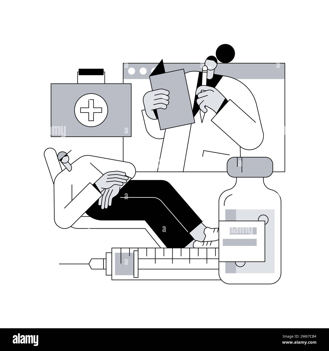 Online therapy abstract concept vector illustration. Online counseling ...