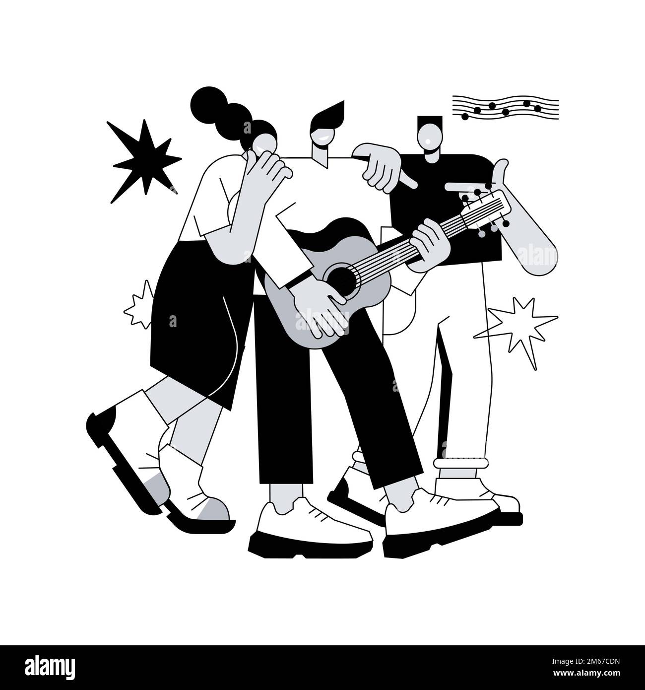 Friends meeting abstract concept vector illustration. Friendly meeting ...