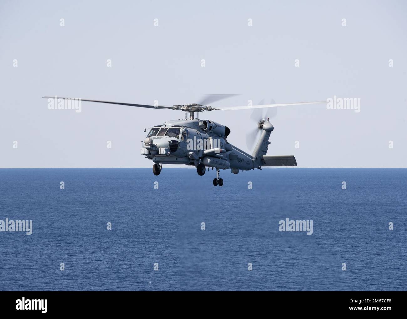 An MH-60R Sea Hawk, attached to the "Spartans" of Helicopter Maritime ...