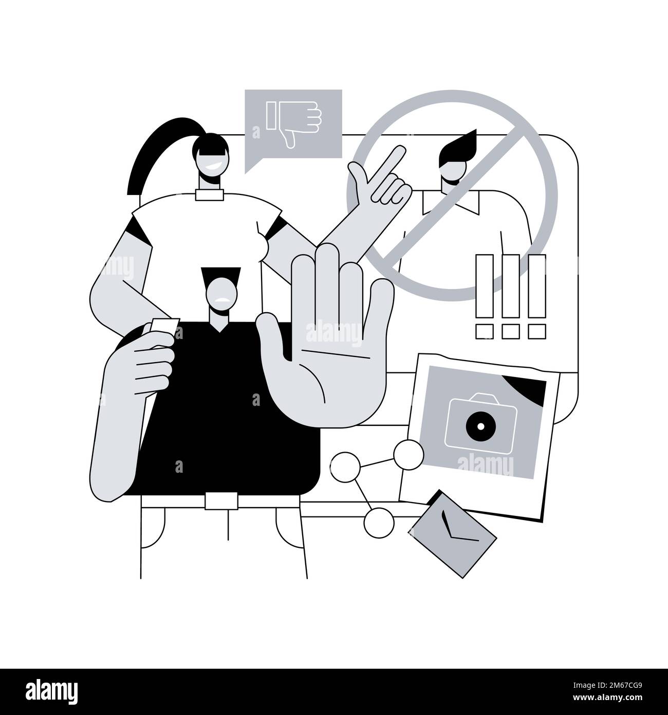 Cancel culture abstract concept vector illustration. Cancel person or ...