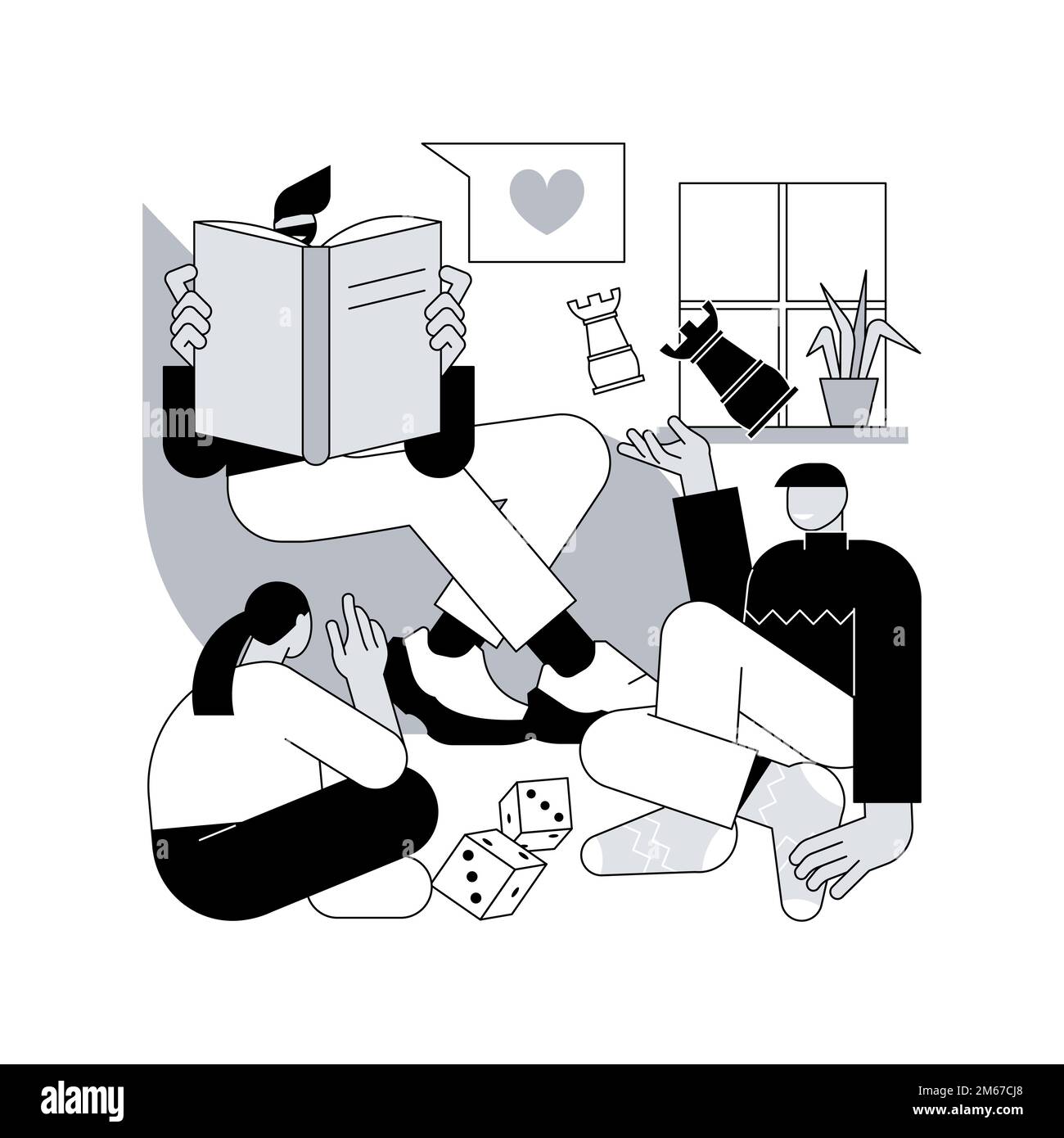 Modern dads abstract concept vector illustration. Stay-at-home father ...