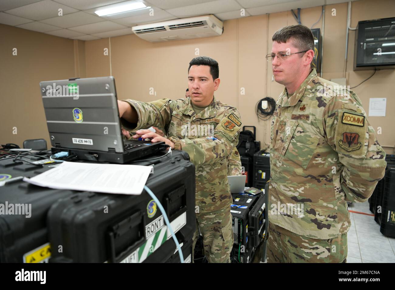 U.S. Air Force Master Sgt. Angel Rios Cruz, a network systems ...