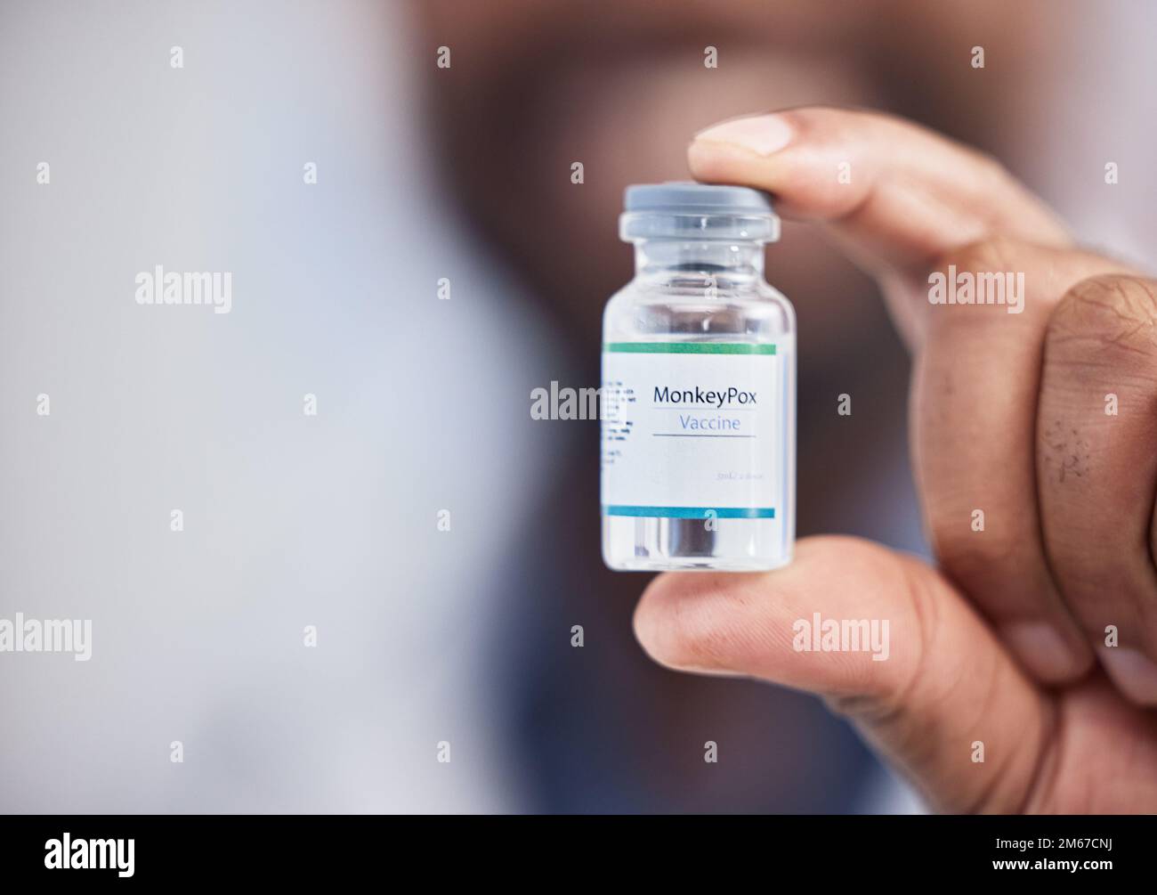 Monkeypox vaccine, healthcare and hands of doctor nurse with medicine ...