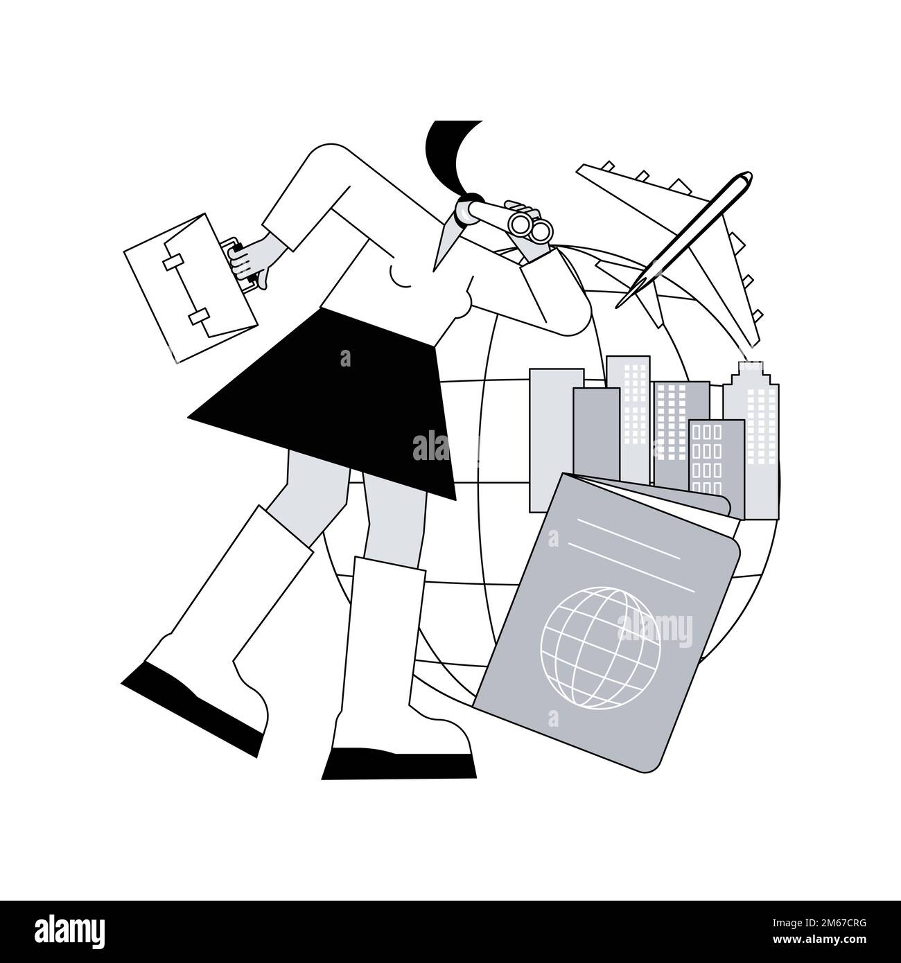 Emigration abstract concept vector illustration. Leaving a resident ...